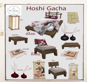 Second Life Marketplace - .:Bee Designs:.Hoshi Gacha Coffee table