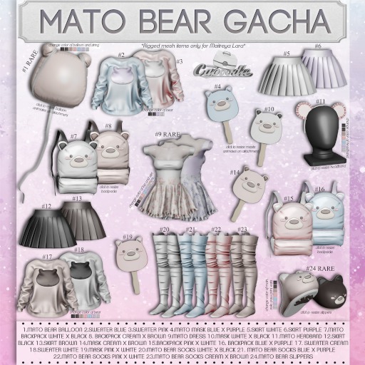 Second Life Marketplace - Caboodle - Mato Bear Mask - White