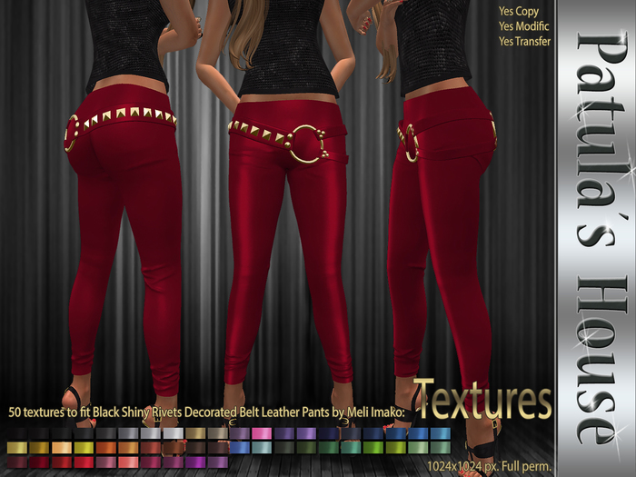 Second Life Marketplace - *(PH) 50 textures to fit Black Shiny Rivets ...