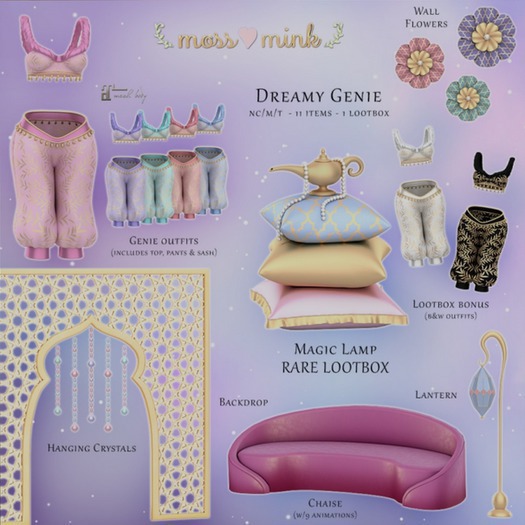 Second Life Marketplace - {moss&mink} Dreamy Genie - Peach