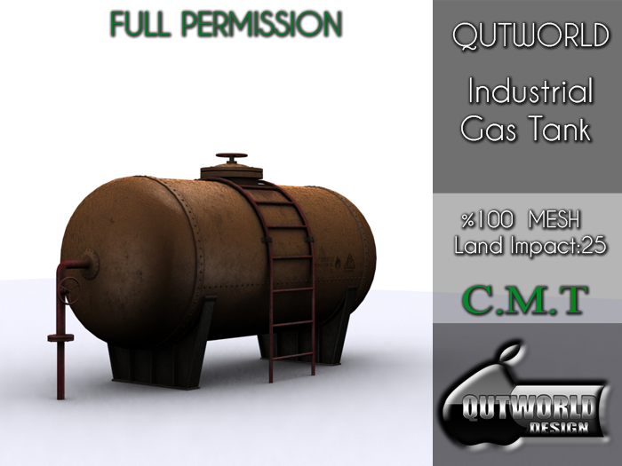 Second Life Marketplace - .::QUTWORLD Industrial Gas Tank::.FP
