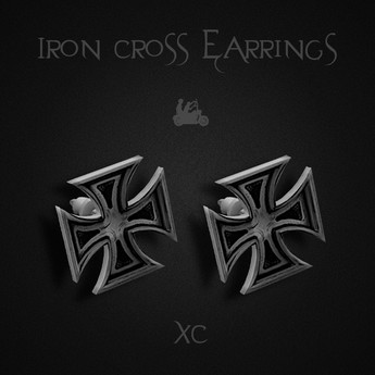 Second Life Marketplace - XC Iron Cross Earrings Mesh Unisex
