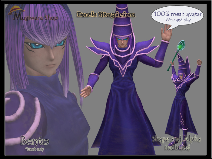 Second Life Marketplace - Avatar Dark Magician Yu-Gi-Oh (100% mesh, Bento)