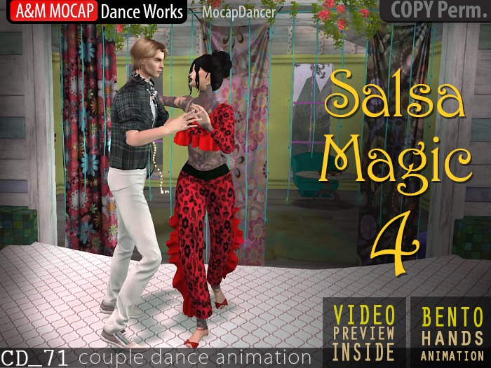 Second Life Marketplace - A&M: CD_71 Salsa Magic 4 - couple dance ...