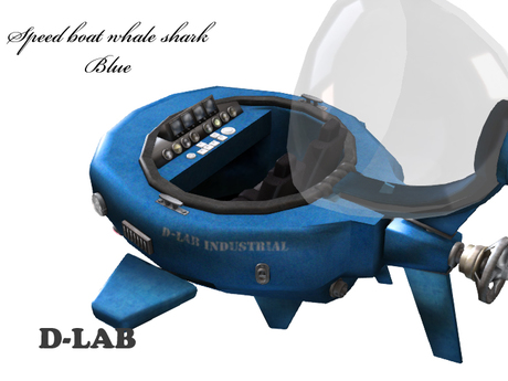 Second Life Marketplace - D-LAB Speed Boat whale shark B-ve