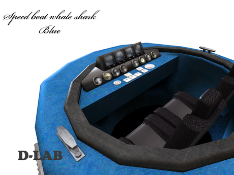 Second Life Marketplace - D-LAB Speed Boat whale shark B-ve