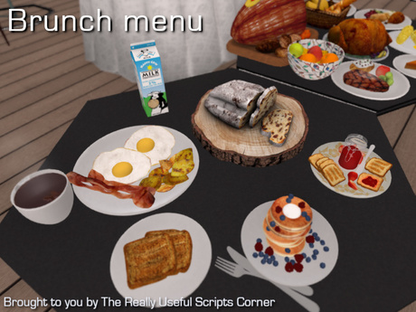 Second Life Marketplace - *Brunch and dinner menu 480 (Really Needy HUD)