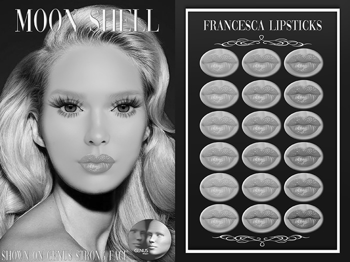 Second Life Marketplace - Moon Shell Demo Francesca Lipsticks Applier Genus