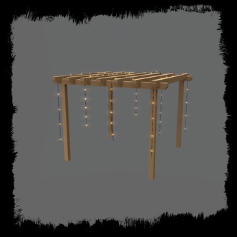 Second Life Marketplace - Aquatica Mesh - AM024415 Lights Pergola