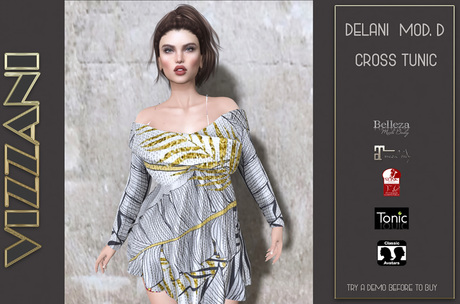 Second Life Marketplace - BAG VIZZANI -Delani Cross Tunic Mod D