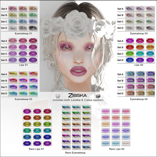 Second Life Marketplace - Zibska Feb2018 Gacha ~ Eye Makeup 02 Set B*