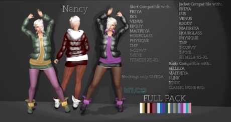 Second Life Marketplace - MI.CO DEMO Nancy MEGA Pack 20 Colours Wear Me