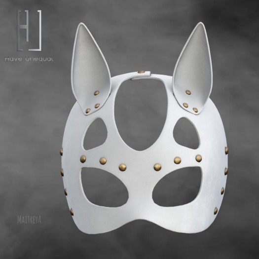 Second Life Marketplace - [HU] Cat Mask_White_Maitreya_!!With Resizer!!_bag
