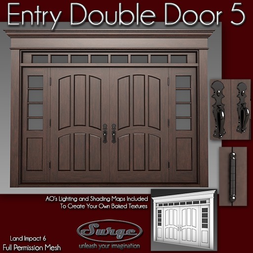 Second Life Marketplace - Entry Double Door 5 - Full Permission Mesh