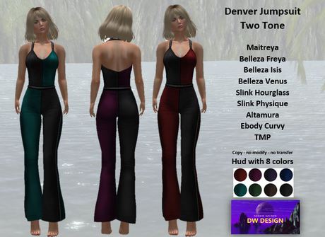 Second Life Marketplace - DEMO DW - Denver Jumpsuit Two Tone