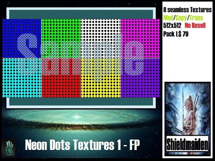 Second Life Marketplace - MSM Neon Dots 1 - Full Perm Textures - Seamless
