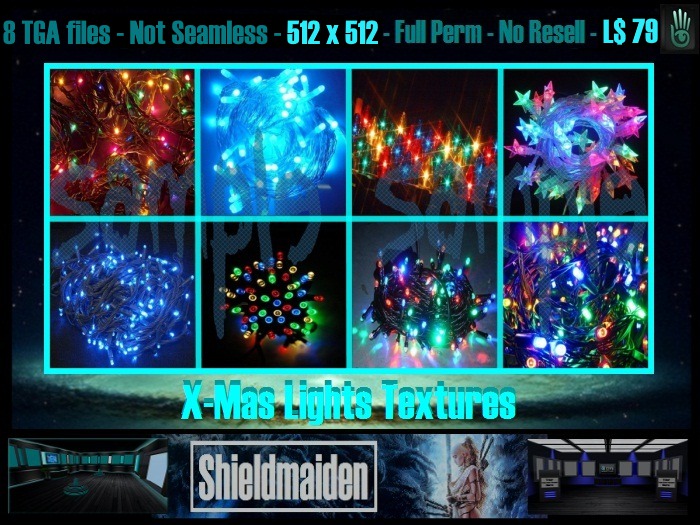 Second Life Marketplace - MSM Christmas Lights - Full Perm Textures ...