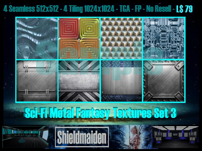 Second Life Marketplace - MSM Sci-Fi Metal Fantasy Set 3 - Full Perm ...