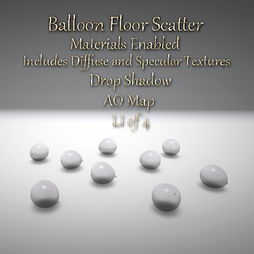Second Life Marketplace - Bad Katz Balloons on Floor Scatter
