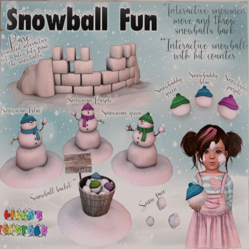 Second Life Marketplace - Lilla's Snow FIght Bucket