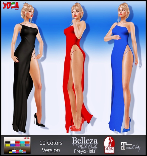 Second Life Marketplace Ydea Sexy Gown Multicolor