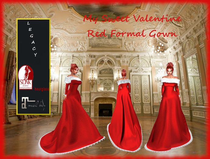 Second Life Marketplace - TA My Sweet Valentine Formal Gown
