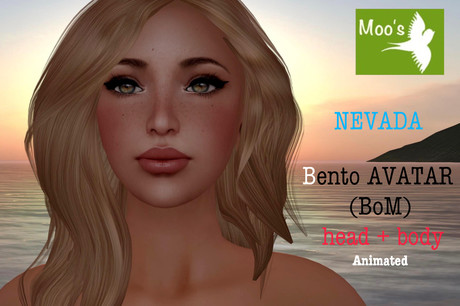 Second Life Marketplace - NEW: NEVADA avatar BENTO (BoM) Head+Body+Skin ...