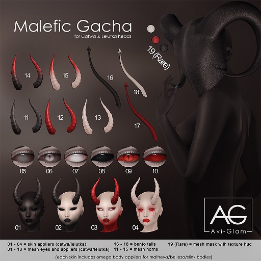 Second Life Marketplace - AG. Malefic Gacha - Bento Tail - 18