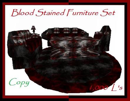 Second Life Marketplace - ~VD~ Blood Stained Furniture Set (boxed)
