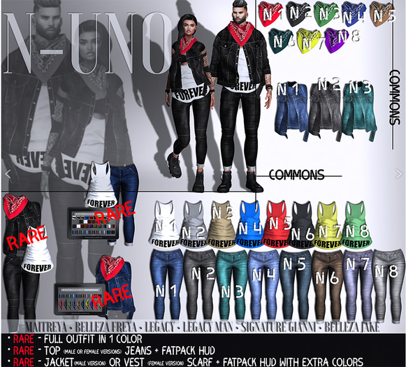 Second Life Marketplace - N-Uno - Kristina Top // N 8 // Maitreya