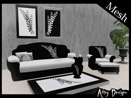 Second Life Marketplace - Athy Designs -Mesh Mystic Fern Living Room ...