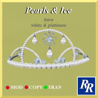 Second Life Marketplace - Pearls & Ice White Pearls & Diamond Platinum ...