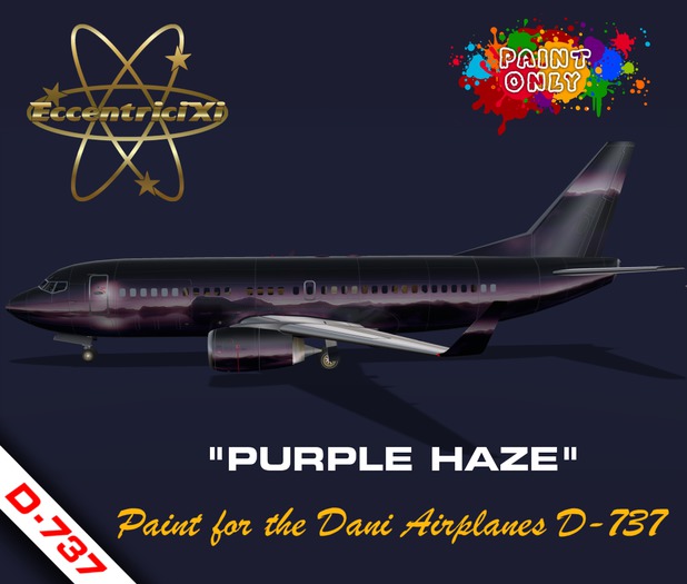 Second Life Marketplace - ~EXi~ Paint D-737 ((Purple Haze) Cargo Plane