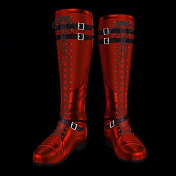 Second Life Marketplace - Neox Women's Red Boots Silver Just Add