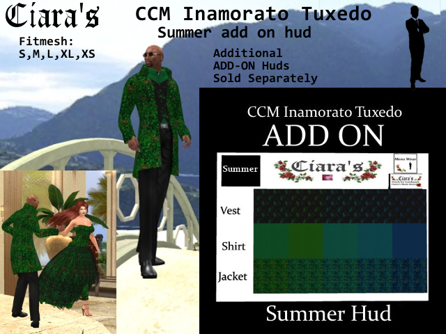 Second Life Marketplace - CCM InamoratoTux ADD ON Hud Summer Leather ...