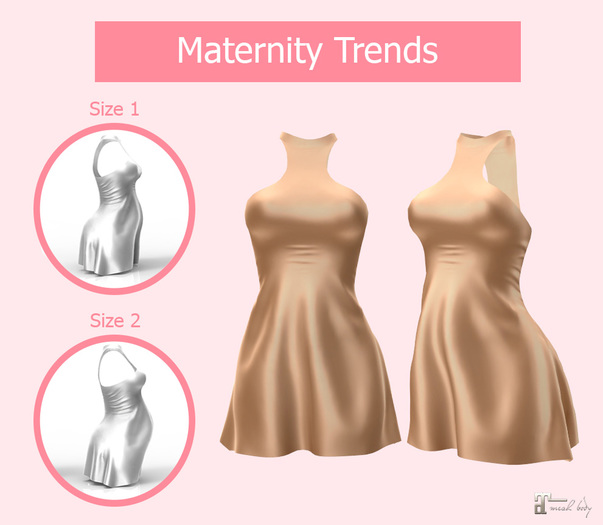 Second Life Marketplace - MATERNITY TRENDS - Tan Hailey Pregnancy Dress ...