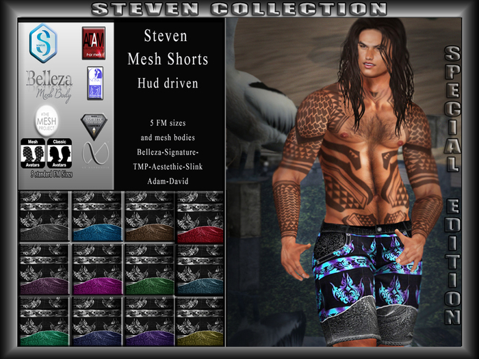 Second Life Marketplace - TS-Mens-Shorts-Steven-SE-Alt
