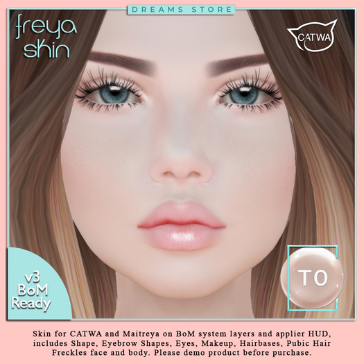 Second Life Marketplace - :::DS::: Freya Skin [ BoM ] --{T0}-- : CATWA ...