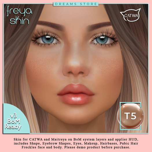 Second Life Marketplace - SALE! :::DS::: Freya Skin [ BoM ] --{T5 ...