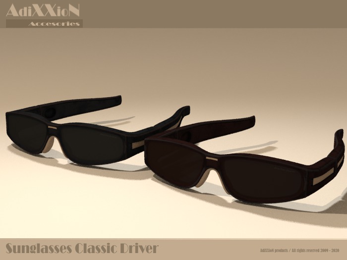 Second Life Marketplace - AdiXXioN:. Classic Driver Sunglasses DEMO