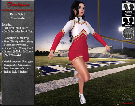 Second Life Marketplace - Team Spirit Cheerleader - San Francisco