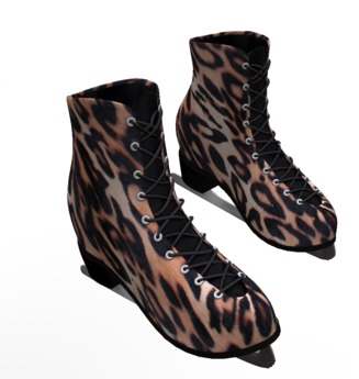 Second Life Marketplace - Mesh Animated Ice Skates - Leopard