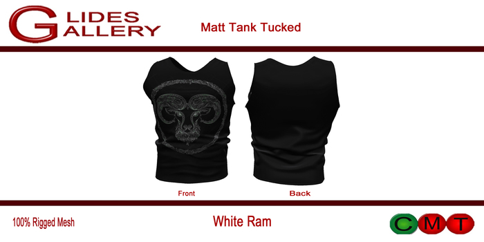 Second Life Marketplace - Matt Tank Tucked ADAM Aries White1
