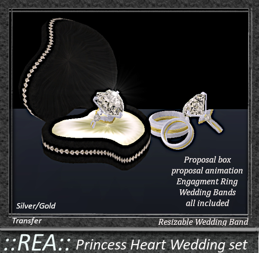 Second Life Marketplace - ::REA:: Princess Heart wedding set S/G