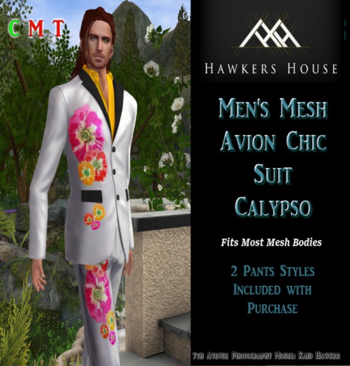 Second Life Marketplace - *HH* Men's Mesh Avion Chic Suit Calypso
