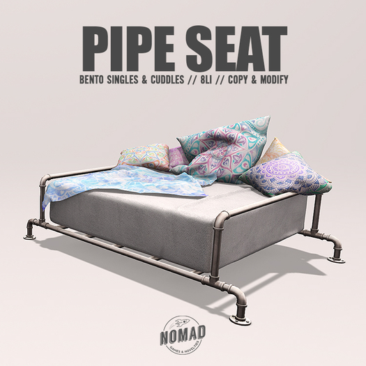 Second Life Marketplace - NOMAD // PIPE SEAT // BOHEME (DISCOUNTED)