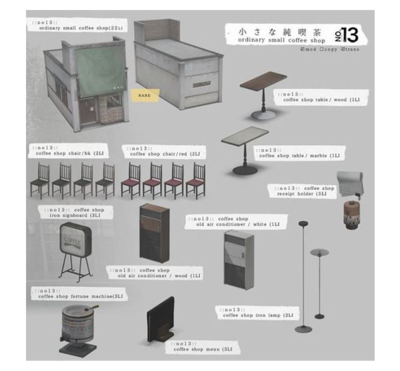 Second Life Marketplace - [10]::no13:: coffee shop fortune machine(BOX