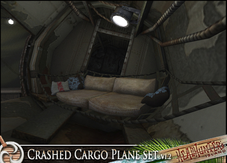 Second Life Marketplace - HeadHunter's Island - Crashed Cargo plane ...