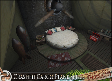 Second Life Marketplace - HeadHunter's Island - Crashed Cargo plane ...