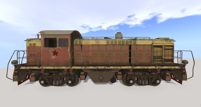 Second Life Marketplace - Soviet diesel locomotive TGM v3 Mesh